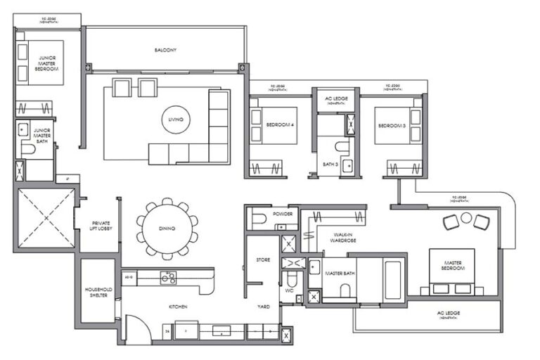 River Modern Floor Plan Analysis — Unit Mix, Layout Types and Space ...